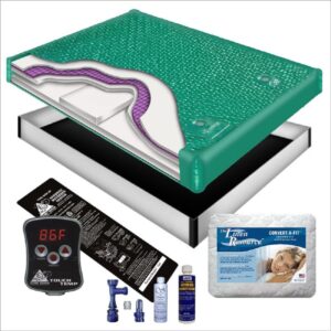 innomax 98% waveless waterbed mattress/liner/digital heater/pad/fill drain/conditioner kit for hardside (wood frame) waterbeds (california king 72x84 1g8p1)