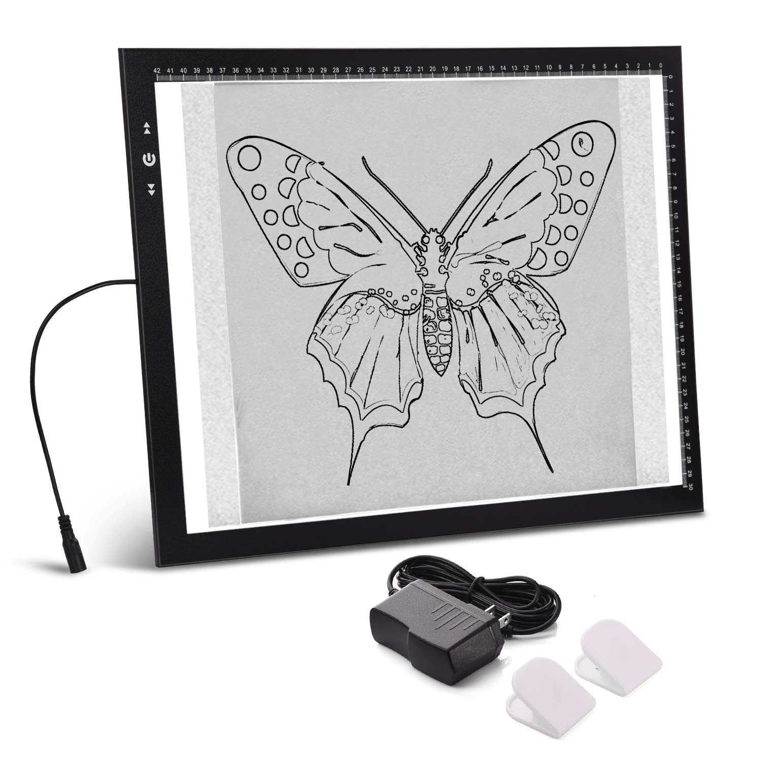 HSK A3 Artist tracing Light Box Copy Table, 12V1A Adapter Power Dimmerable 6000 Lux Lock Button Artcraft Light Pad for Tatto Drawing, Sketching, Animation,Diamond Painting