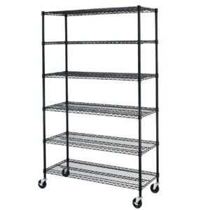 Formosa Covers | Wire Storage Shelving Unit Cover for Garage, Office, Construction Organization, fits Racks 48"Wx18"Dx72"H (Cover Only Black)