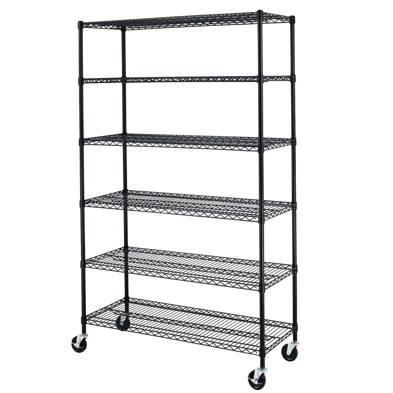 Formosa Covers | Wire Storage Shelving Unit Cover for Garage, Office, Construction Organization, fits Racks 48"Wx18"Dx72"H (Cover Only Black)