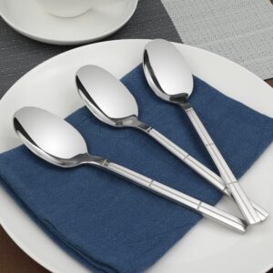 Lesbin 12-Piece Stainless Steel Dinner Spoons Table Spoons, 7.83-Inch