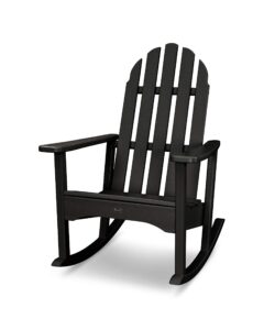 trex outdoor furniture™ cape cod adirondack rocking chair in charcoal black