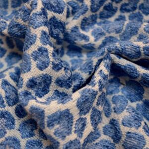 Blue Chenille Cheetah Upholstery Spots Azure P Kaufmann Golding Fabric