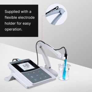 Apera Instruments AI521 PH800 Laboratory Benchtop pH Meter Kit, 0.01 pH Accuracy, GLP Data Management (USB output), BNC connector