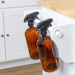 Cornucopia 32oz Amber Glass Spray Bottles (2-Pack); Brown Bottles w/ 3-Setting Trigger Sprayers; Includes Caps for Storage