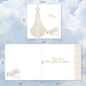 The Best Card Company - Jumbo Bachelorette Greeting Card Greeting Card 8.5 x 11 Inch with Envelope - Wedding Congratulations Bride-To-Be JQ5060BTG