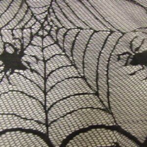 Awtlife Halloween Lace Tablecloth Bat Spider Web For Halloween Party Decor 48"x96"