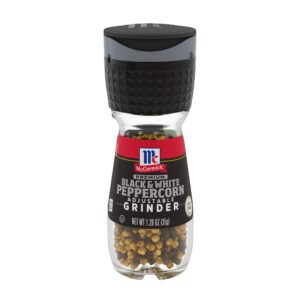 mccormick premium black & white peppercorn adjustable grinder, 1.26 oz