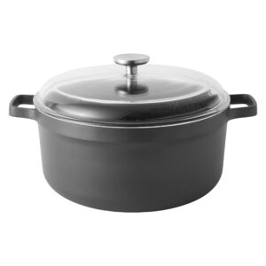 berghoff gem non-stick 11" stockpot 7.7qt., sturdy 2-handle, glass lid, ferno-green, non-toxic pfoa-free coating, ovensafe