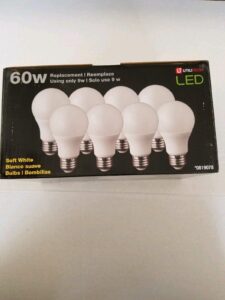 utilitech 8-pack 60 w equivalent soft white led light bulb