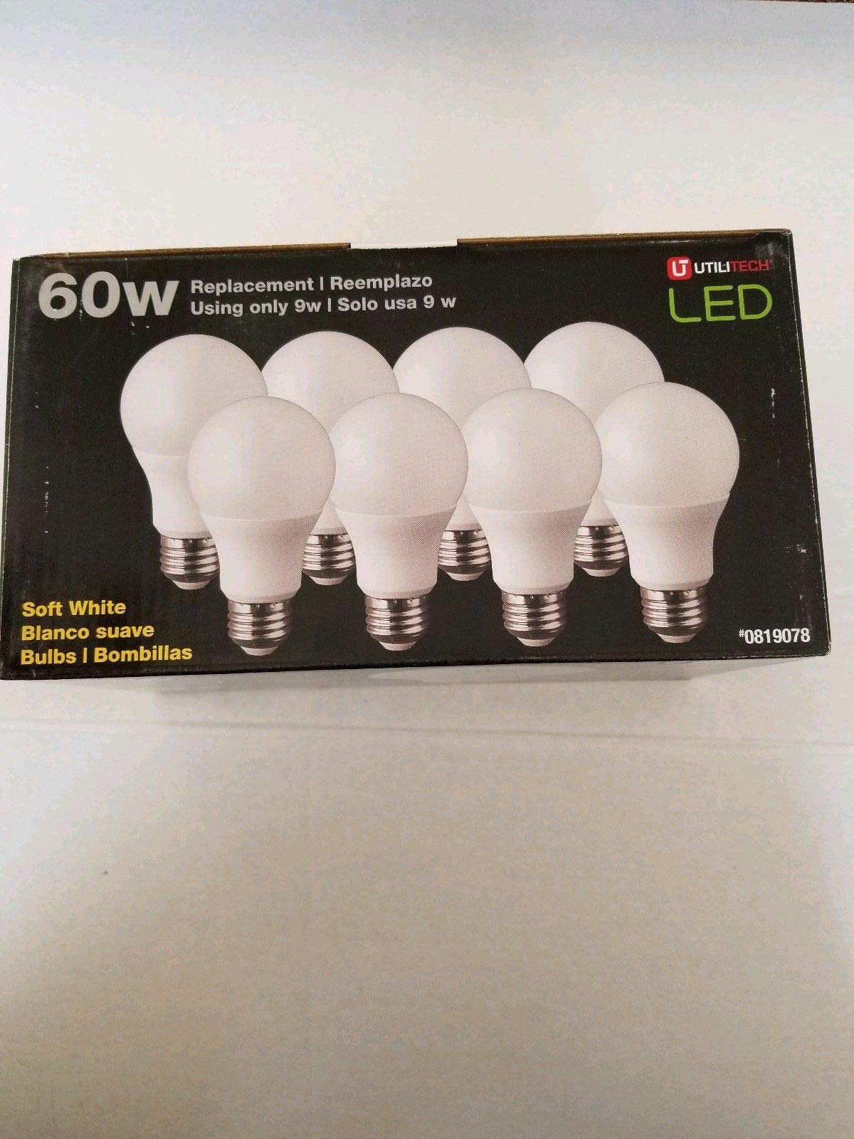 Utilitech 8-Pack 60 W Equivalent Soft White LED Light Bulb