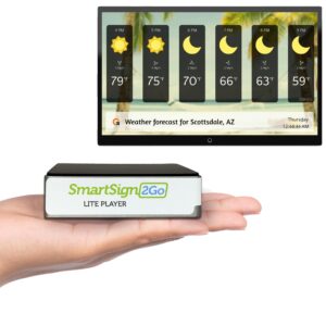 smartsign2go lite digital signage ultrahd 4k media player with easy-to-use cloud-based software (includes 2-week free software trial)