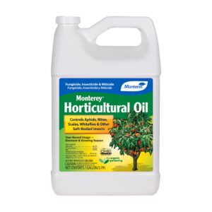 monterey horticultural oil - organic gardening fungicide, insecticide, & miticide - controls aphids, mites, scales - 1 gallon - apply using a sprayer