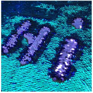 turquoise purple-sequin fabric flip up reversible sequin fabric shimmer sewing fabric mermaid sequins fabric-two tone sold by half yard