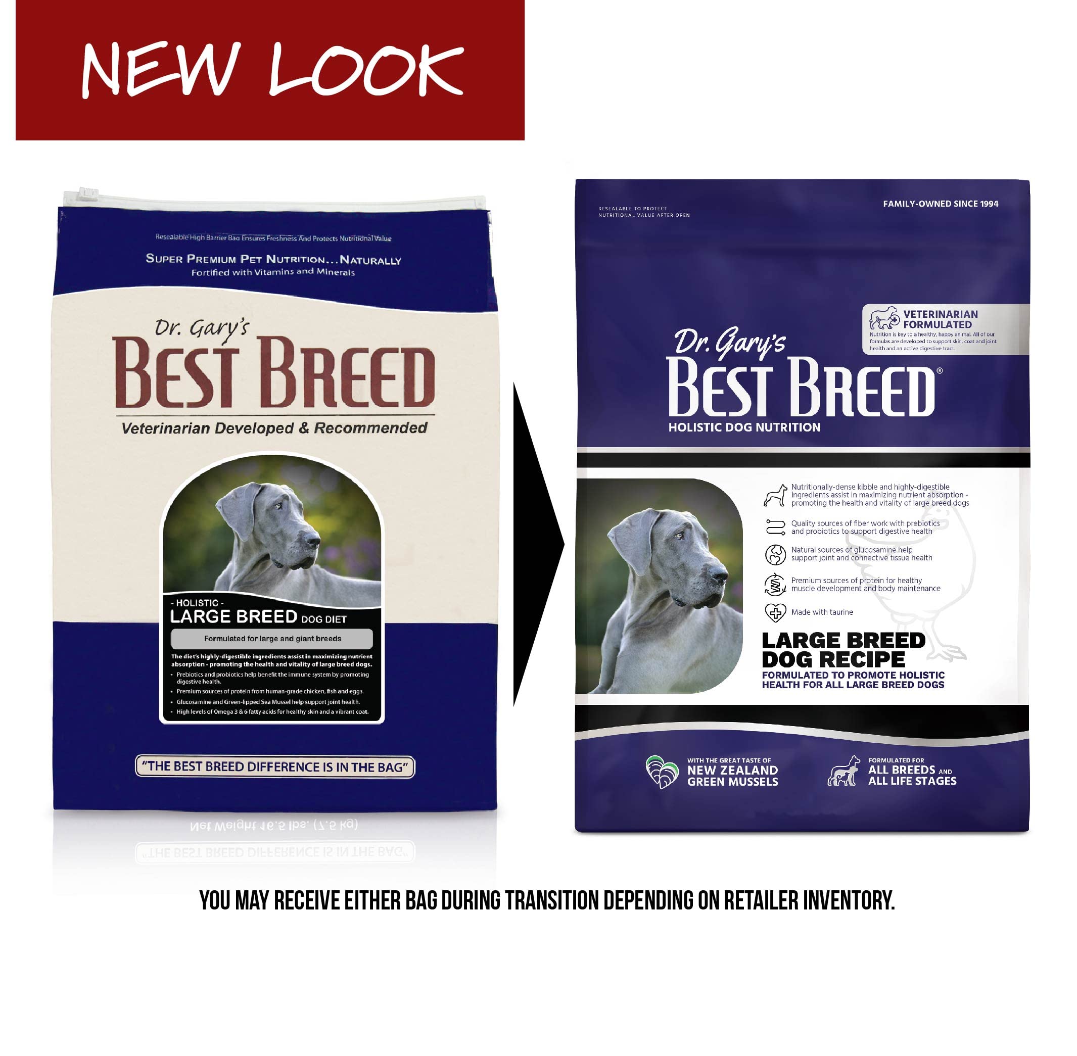 Best Breed Large Breed Dog Diet Made in USA [Natural Dry Dog Food] - 4lbs.