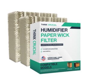 think crucial replacement humidifier paper wick filters compatible with aircare part # 1043 & models ep9500,ep9700,ep9800,ep9r500,ep9r700,ep9r800 - essick: 821000,826000,831000,ss390dwht (1 pack)