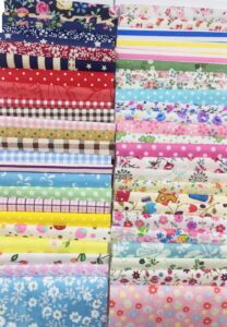 levylisa 200 pcs 4'' x 4''100% precut cotton fabric bundles, diy sewing quarters bundle, cotton quarter fabric bundle, precut fabric, quilting fabric bundles, precut quilt kit, vintage sheet supply