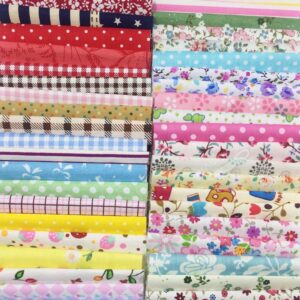 levylisa 200 PCS 4'' x 4''100% Precut Cotton Fabric Bundles, DIY Sewing Quarters Bundle, Cotton Quarter Fabric Bundle, Precut Fabric, Quilting Fabric Bundles, Precut Quilt Kit, Vintage Sheet Supply