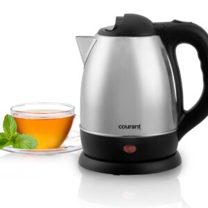 Courant Cordless 1.2L Electric Kettle Stainless Steel, Great for tea coffee and all your hot water needs