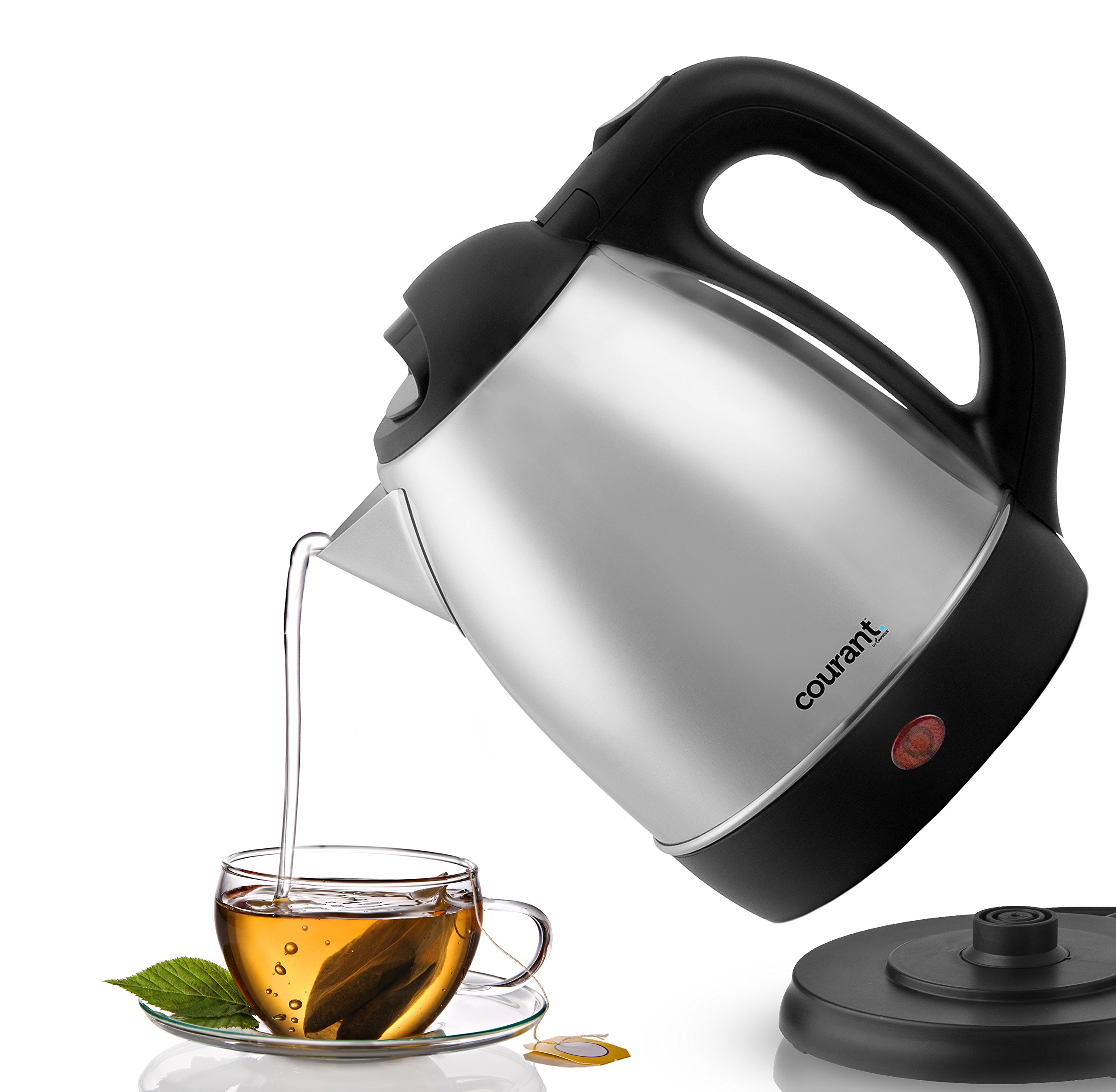 Courant Cordless 1.2L Electric Kettle Stainless Steel, Great for tea coffee and all your hot water needs