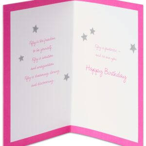 American Greetings 50th Birthday Card for Her (50 Is the New Fabulous)