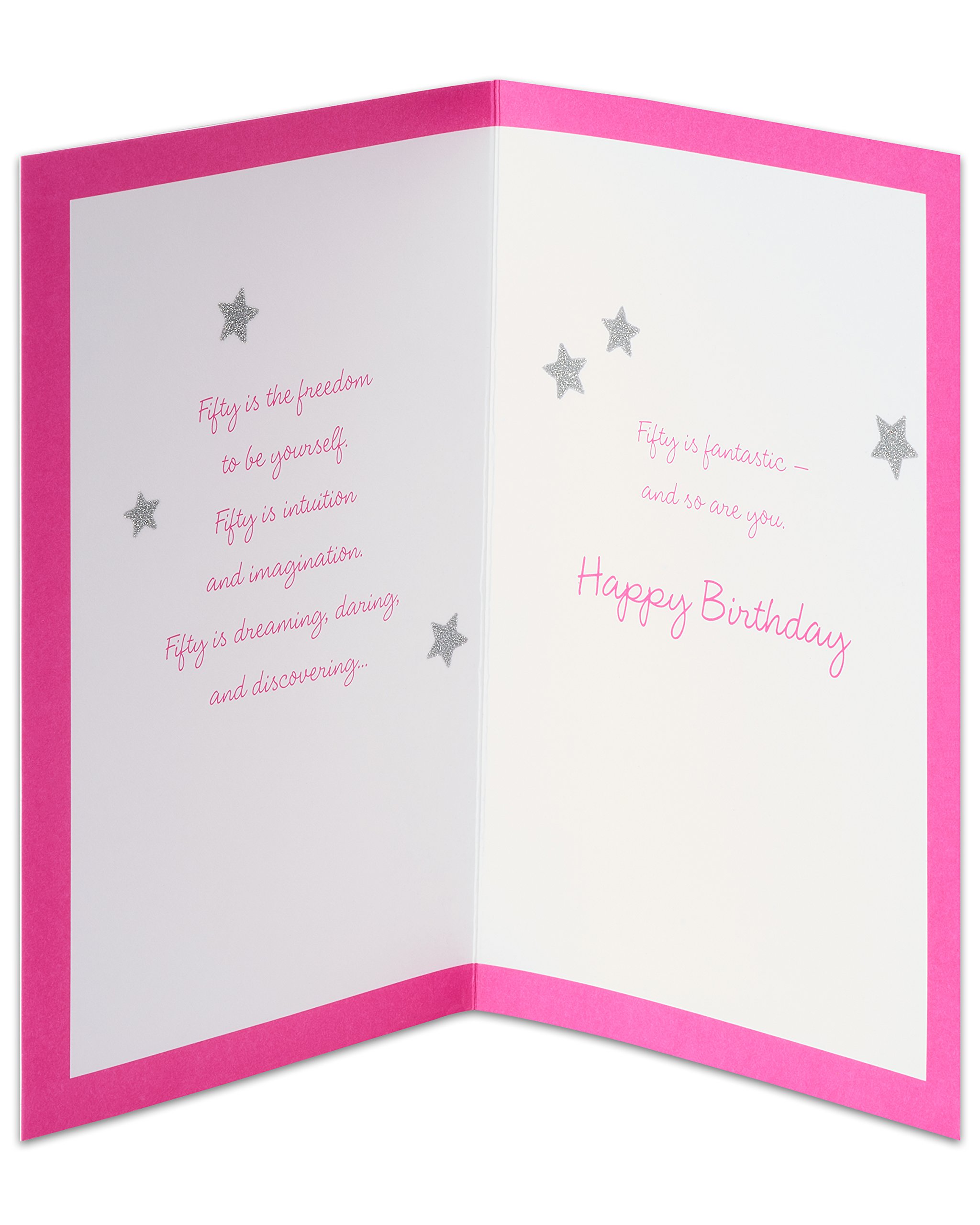 American Greetings 50th Birthday Card for Her (50 Is the New Fabulous)