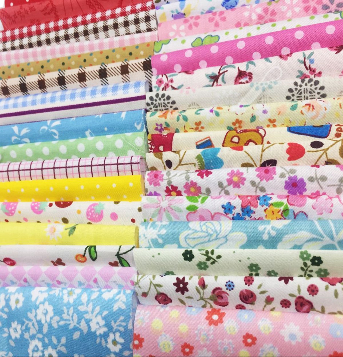 levylisa 200 PCS 4'' x 4''100% Precut Cotton Fabric Bundles, DIY Sewing Quarters Bundle, Cotton Quarter Fabric Bundle, Precut Fabric, Quilting Fabric Bundles, Precut Quilt Kit, Vintage Sheet Supply