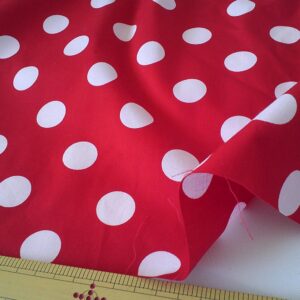 布人倶楽部（Fujin Club） Broad Polka-dot Print 日本製(Made in Japan) 42.5 inches (108 cm) Width (red, 59.1Inches)