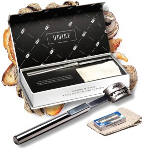 stainless steel bread lame in gift storage box with blade protective cover - the most advanced design for accurate dough scoring - 10 premium replaceable blades - built by bakers, for bakers