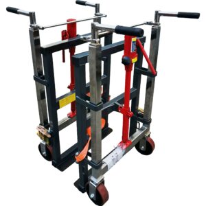 hydraulic furniture mover equipment mover crate mover (set of 2),heavy duty moving dolly, 3960 lbs capacity, pake handling tools (regular handle)