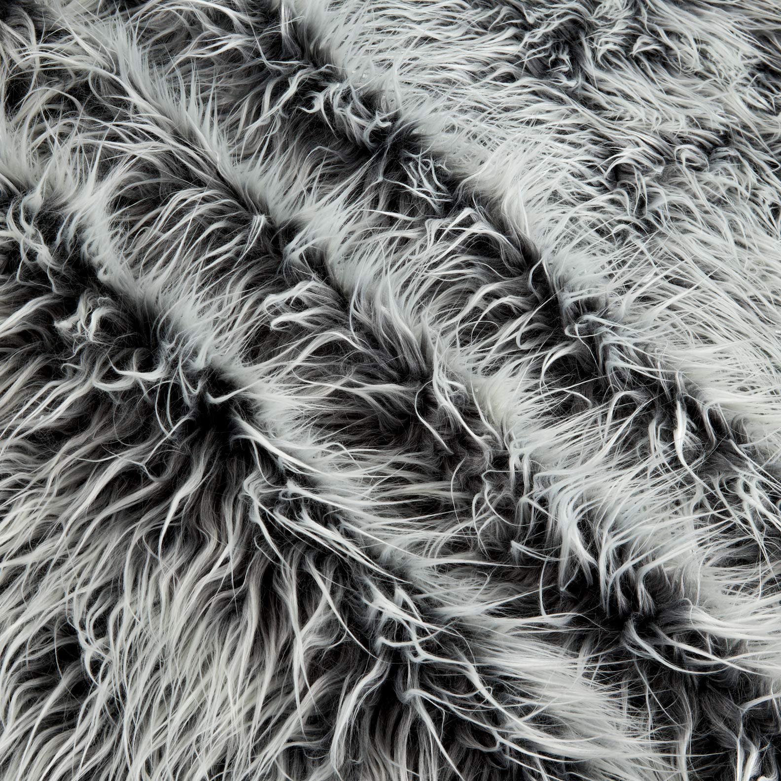 Shannon Lux Fur Mongolian Grey Frost, Fabric by the Yard