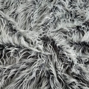 Shannon Lux Fur Mongolian Grey Frost, Fabric by the Yard