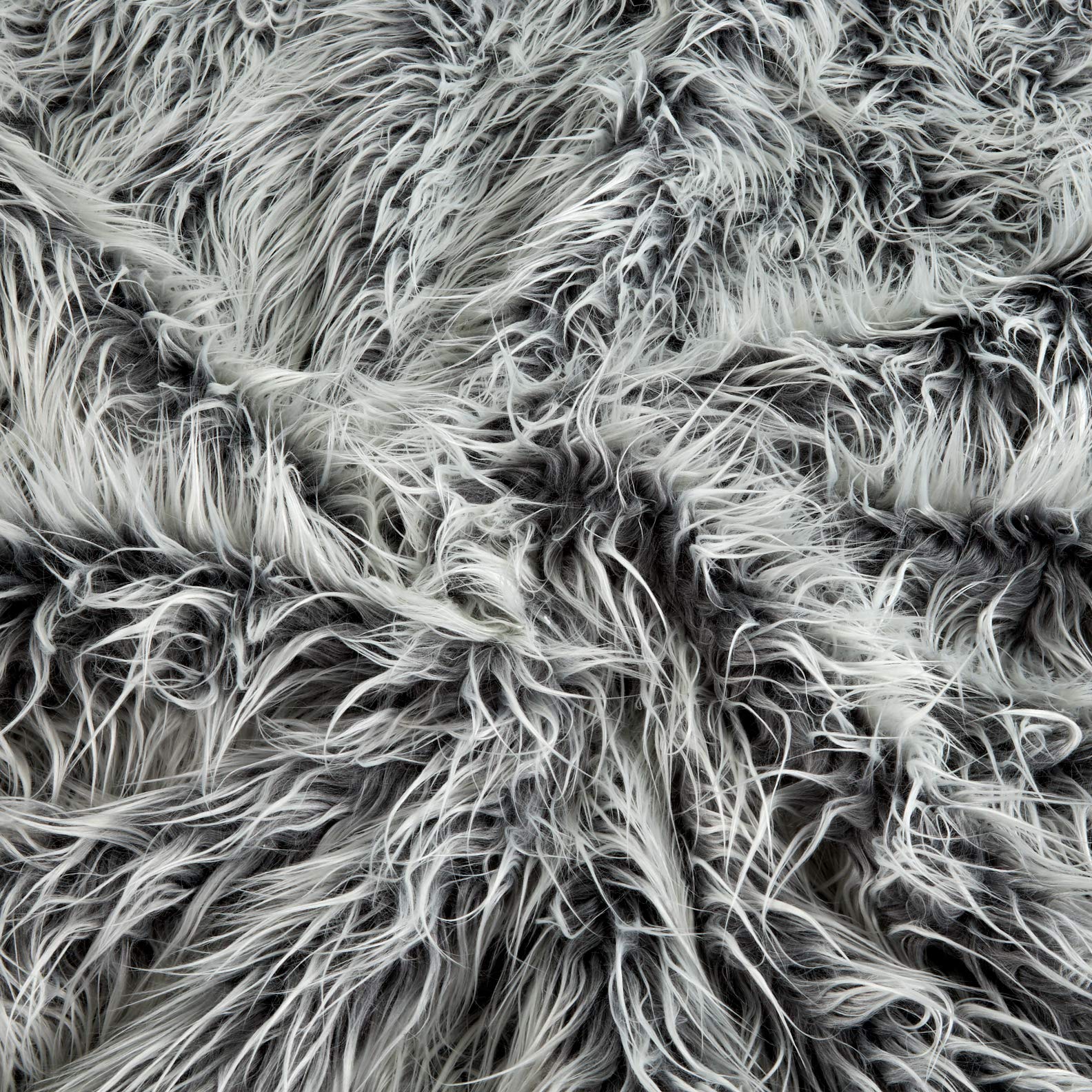 Shannon Lux Fur Mongolian Grey Frost, Fabric by the Yard