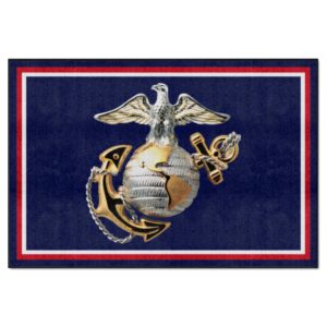 fanmats u.s. marines eagle, globe, and anchor 5ft. x 8 ft. plush area rug