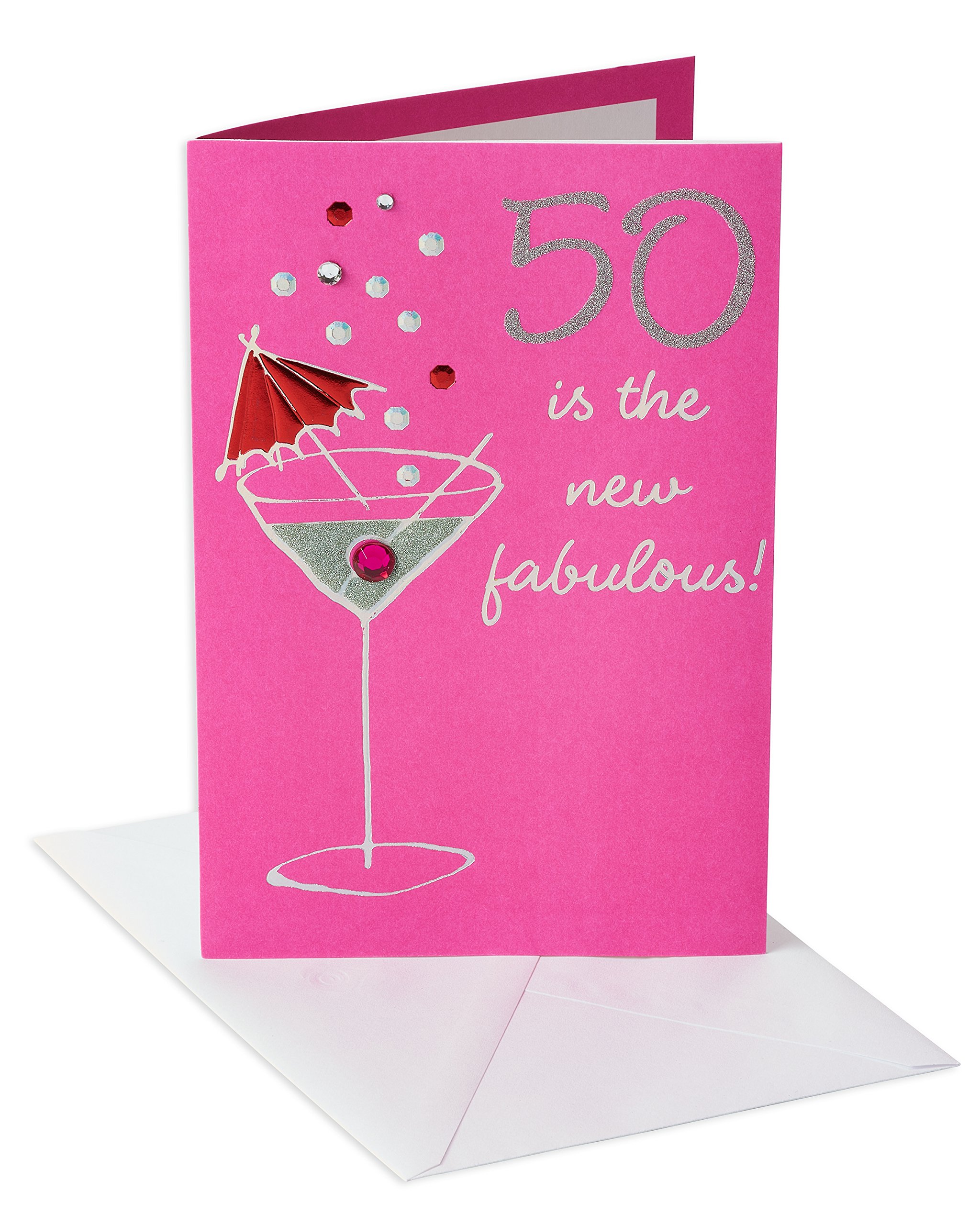 American Greetings 50th Birthday Card for Her (50 Is the New Fabulous)