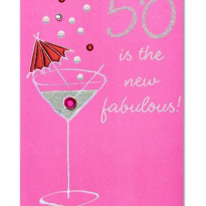 American Greetings 50th Birthday Card for Her (50 Is the New Fabulous)