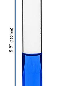 EISCO 16PK Test Tubes, 50ml - Borosilicate 3.3 Glass - 1.2mm Thick Walls, Beaded Rim - Superior Heat & Chemical Durability - 5.9" Tall, 1" Diameter