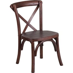 flash furniture hercules series kid's mahogany cross back chair