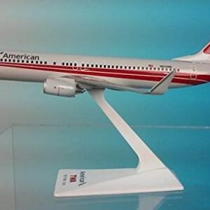 Flight Miniatures American TWA 737-800 1:200 Scale - Plastic Snap-Fit Model Airplane - Collectible Replica of American TWA Airlines Part #ABO-73780H-035