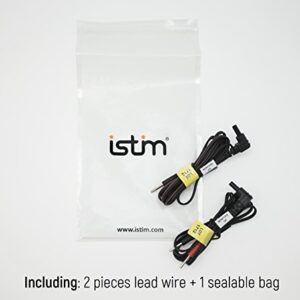 iStim 45" Lead Wires Replacement for TENS/EMS/IF Electrodes Units Pads /∅2mm pin Cable connectors (2 Pieces)