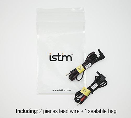 iStim 45" Lead Wires Replacement for TENS/EMS/IF Electrodes Units Pads /∅2mm pin Cable connectors (2 Pieces)