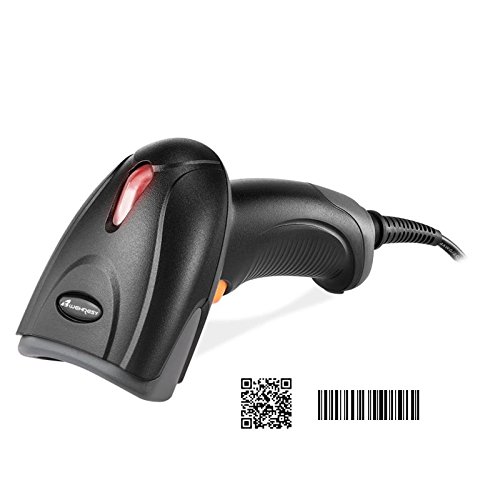 Bluehresy 2D Barcode Scanner USB Wired 1D 2D Datamatrix PDF417 QR Code Handheld Reader for Screen and Printed Bar Code Scan, Works with Windows Mac and Linux PC POS