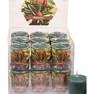 Root Candles 20-Hour Scented Beeswax Blend Votive Candles, 18-Count, Bayberry