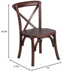 Flash Furniture HERCULES Series Kid's Mahogany Cross Back Chair