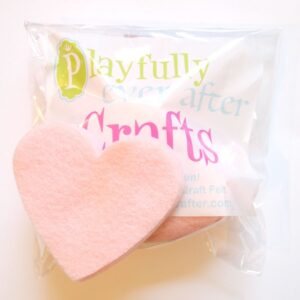 Playfully Ever After 3 Inch 28pc Felt Hearts (Light Pink)