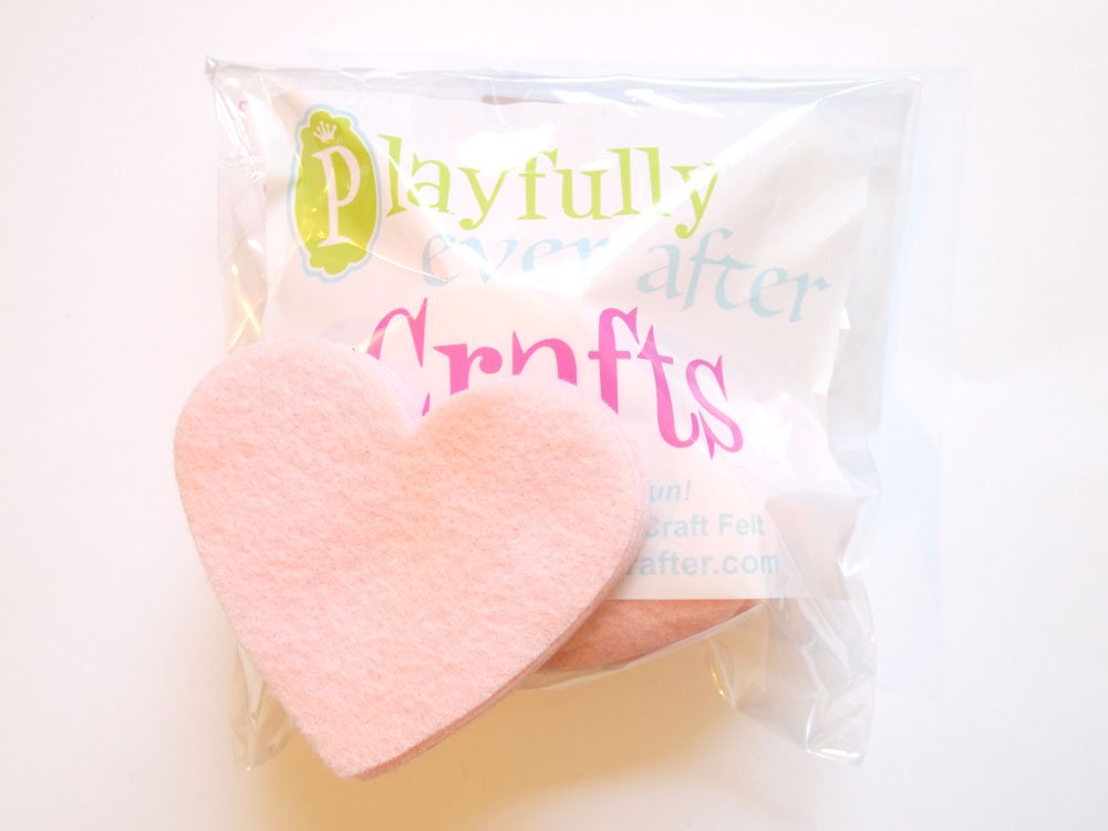 Playfully Ever After 3 Inch 28pc Felt Hearts (Light Pink)