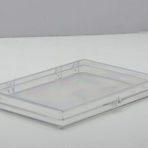 Clear Hinged Plastic Box 6" L x 4" W x 1/2" H - 4 Pieces Per Pack