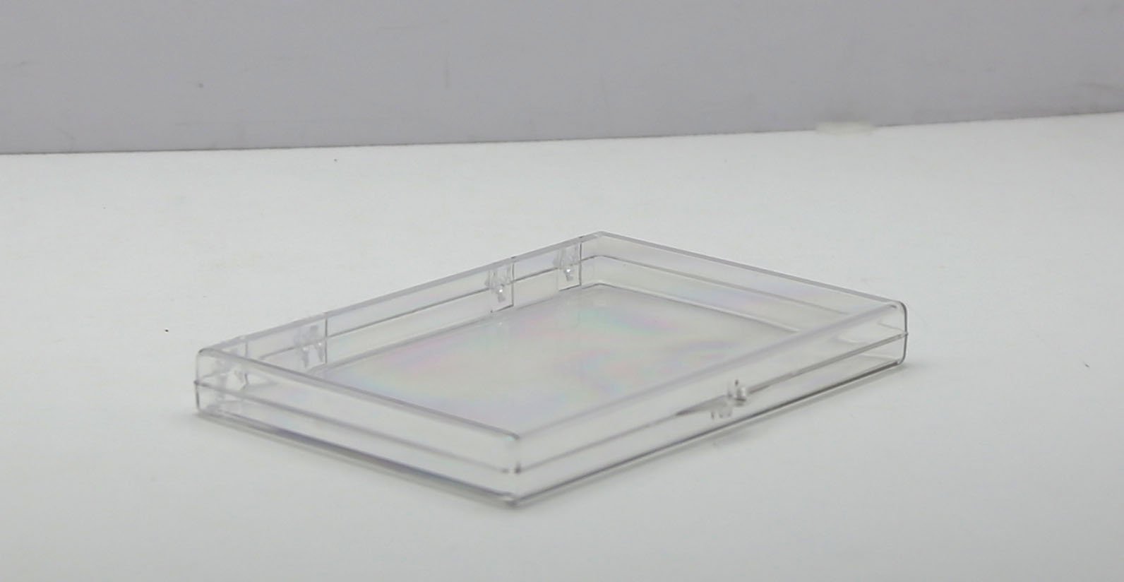 Clear Hinged Plastic Box 6" L x 4" W x 1/2" H - 4 Pieces Per Pack