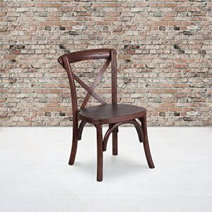 Flash Furniture HERCULES Series Kid's Mahogany Cross Back Chair