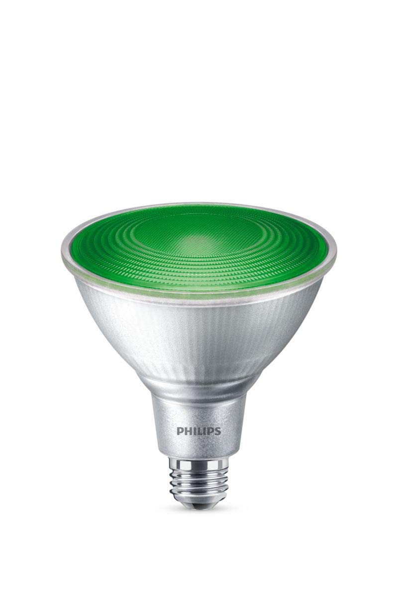 13.5W PAR38 Medium Base Green Glass LED Light Bulb